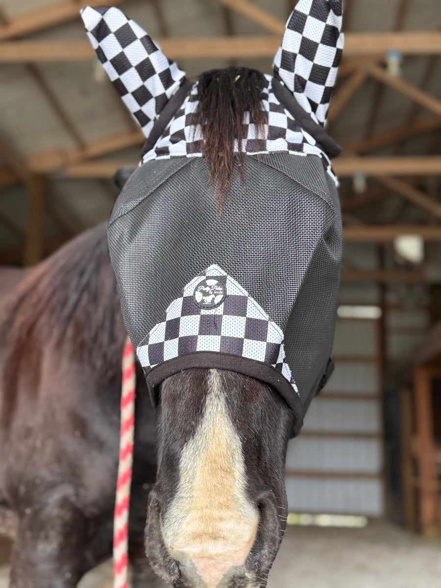 Checkered Fly Masks – Pretty Polos By Jessie & Lopin' With Grace Tack LLC