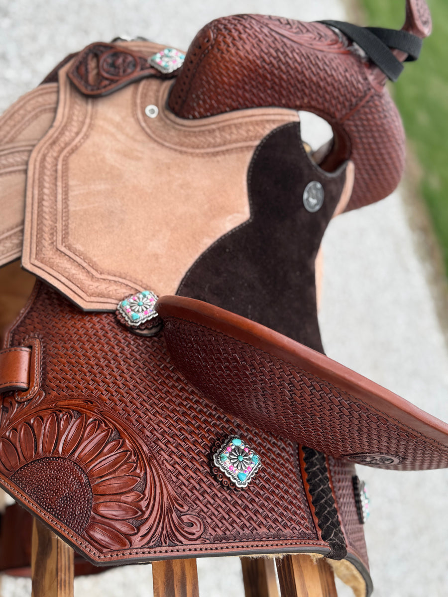 The Wildflower Leather Lightweight Saddle – Pretty Polos By Jessie ...