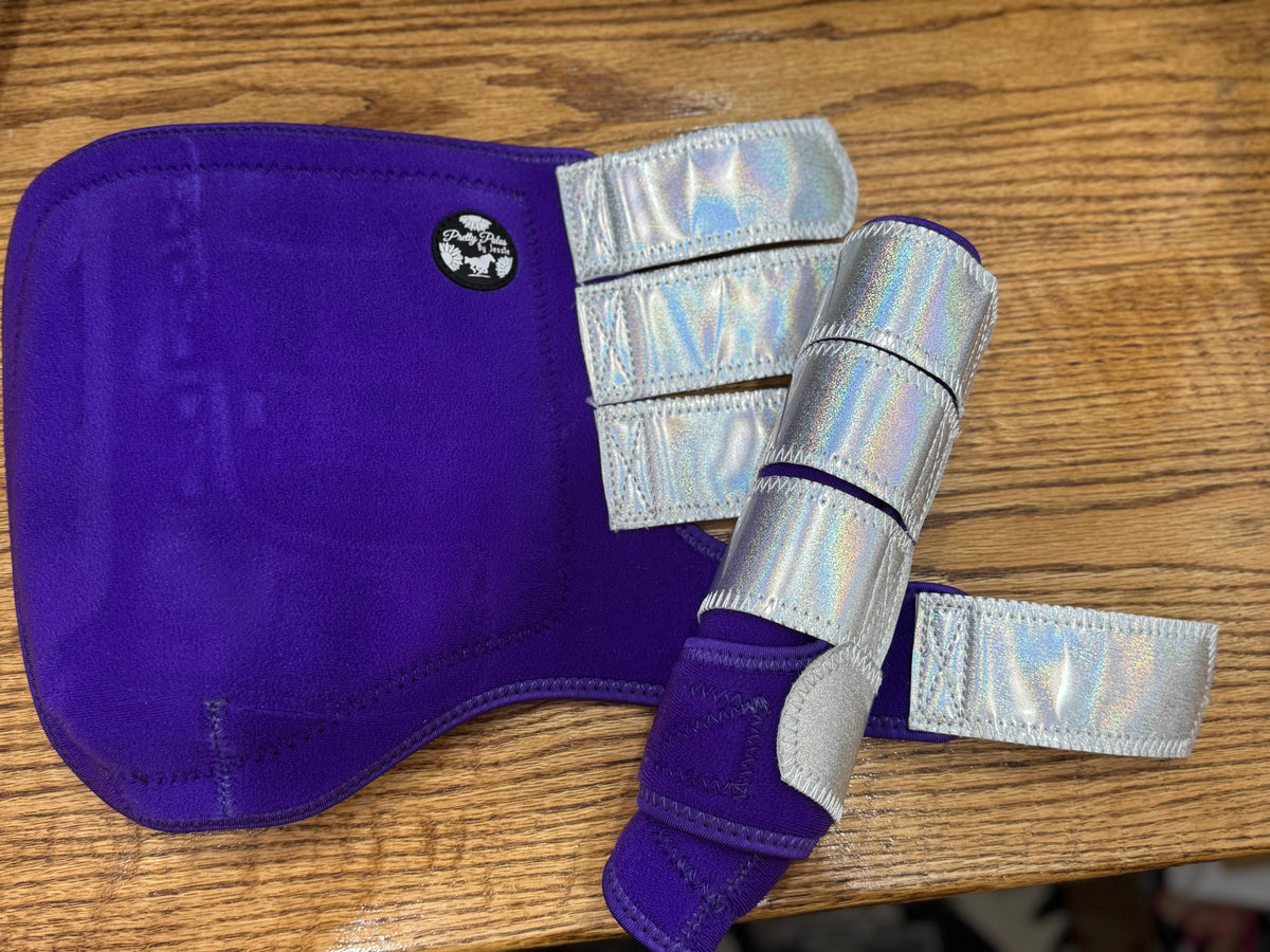 Purple With Silver Holo Sport Boots – Pretty Polos By Jessie & Lopin ...