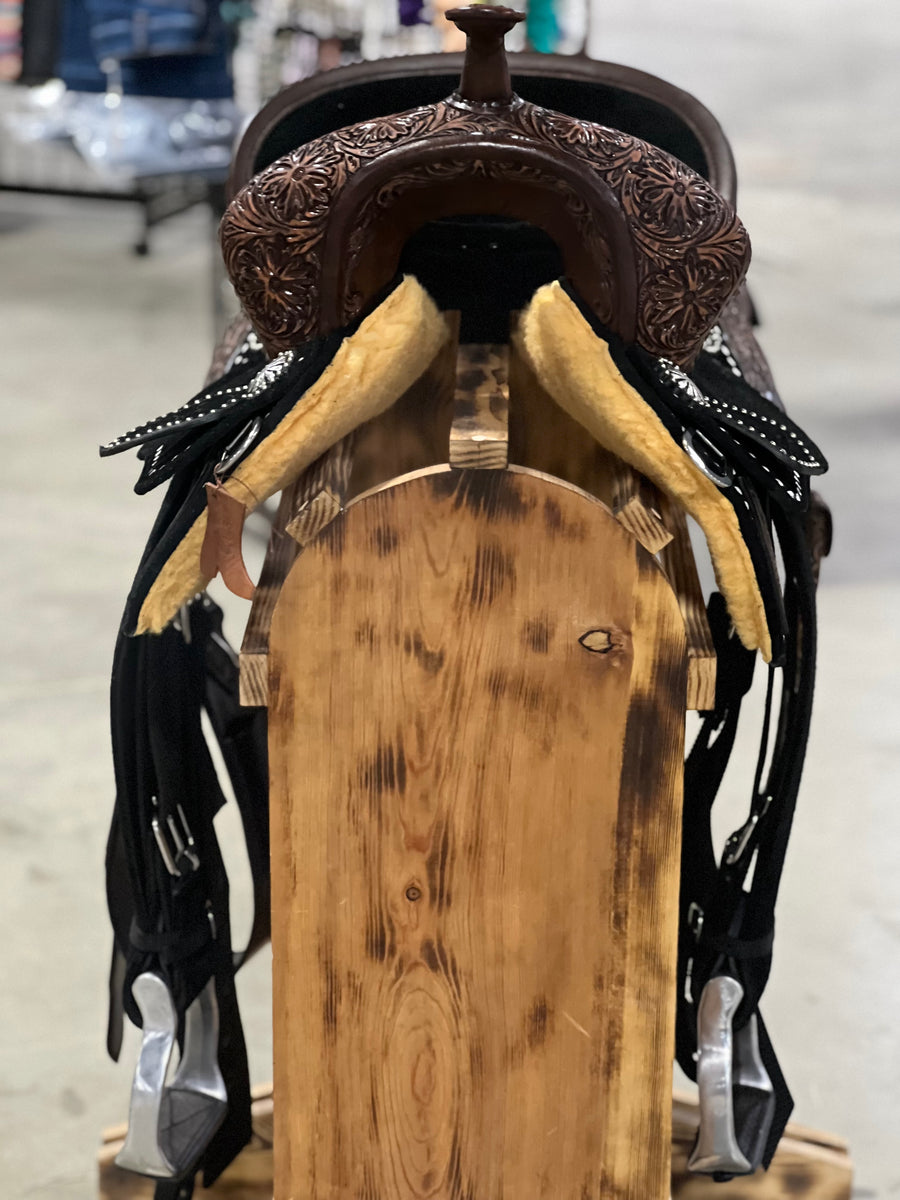 Black Betty Tooled Lightweight Saddle – Pretty Polos By Jessie & Lopin ...